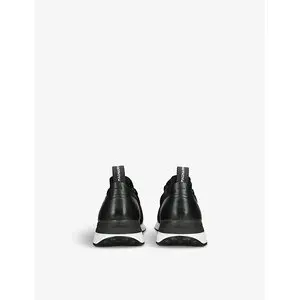Magnanni Grafton Mixed-material Knitted Low-top Trainers - Black