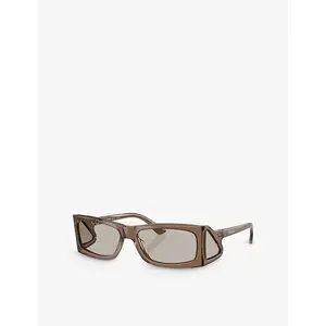 Prada Rectangle-frame Sunglasses - Brown