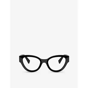 Miu Miu Mu 01vv Phantos-frame Optical Glasses - Black