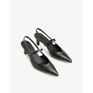 Whistles Cecily Pointed-toe Leather Heeled Slingbacks