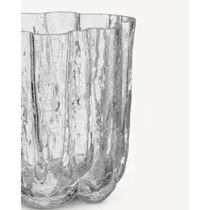 KOSTA BODA Circular Crackle Vase, Small - Clear