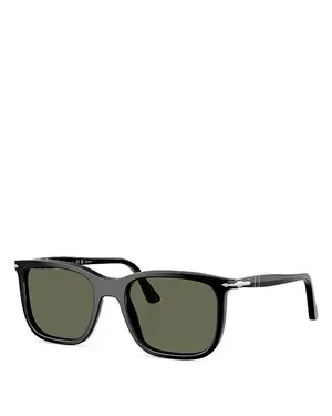 Persol Renzo Rectangular Sunglasses - Black