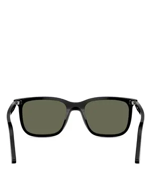 Persol Renzo Rectangular Sunglasses - Black