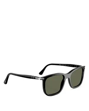 Persol Renzo Rectangular Sunglasses - Black
