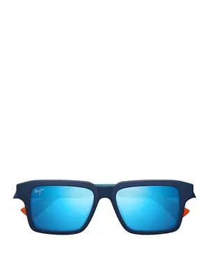 Maui Jim Kahiko 53mm Rectangle Sunglasses - Matte Dark