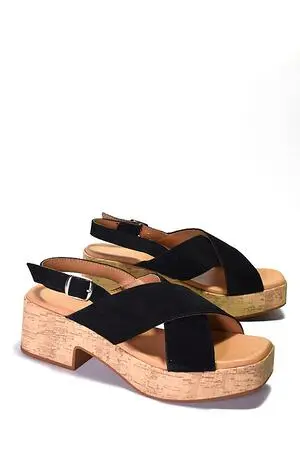 Cordani Malin Cork-bottom Heels - Black