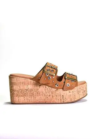 Cordani Jayne Cork-bottom Heels - Brown