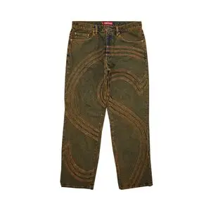 Supreme S Logo Loose Fit Jean - Green