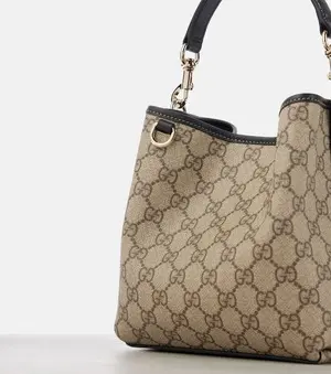Gucci Gg Emblem Mini Coated Canvas Tote - Beige
