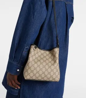 Gucci Gg Emblem Mini Tote - Neutrals