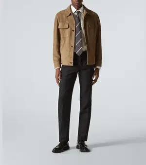 Rubinacci Modluca Wool Flannel Straight Trousers
