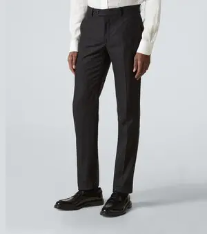 Rubinacci Modluca Wool Flannel Straight Trousers