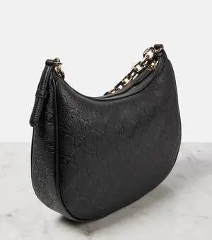 Gucci Gg Embossed Leather Shoulder Bag