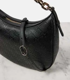 Gucci Gg Embossed Leather Shoulder Bag