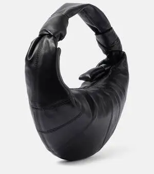 LEMAIRE Mini Croissant Leather Shoulder Bag - Black