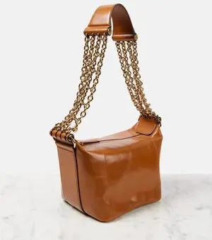 Chloé Leather Camera Chain Shoulder Bag - Black