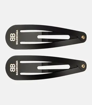 Balenciaga Holli Xxl Bb Hair Clips Set - Black