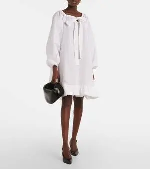PATOU Ruffled Mini Dress - White