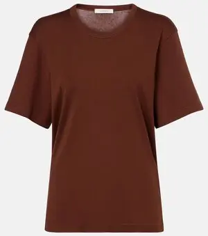 LEMAIRE Cotton Jersey T-shirt - Brown