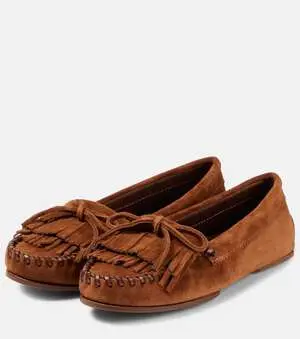 Paris Texas Indiana Suede Loafers - Red