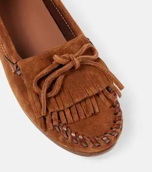 Paris Texas Indiana Suede Loafers - Red