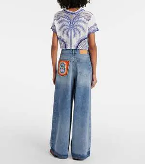 Alanui Sunny Crochet Wide-leg Jeans