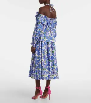 Carolina Herrera Floral Print Off-shoulder Top