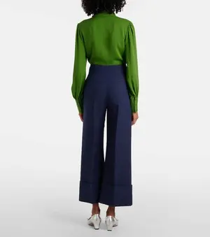 Valentino Garavani Crepe Couture Wide-leg Pants