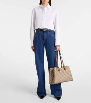 Gucci Gg Emblem Large Tote Bag - Beige