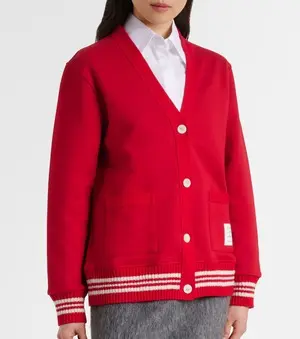 Thom Browne 4-bar Cotton Cardigan