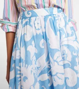Etro Paisley Cotton Maxi Skirt