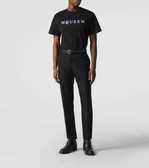 Alexander McQueen Logo Cotton Jersey T-shirt