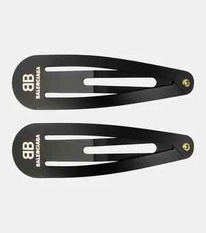 Balenciaga Holli Xxl Bb Hair Clips Set - Black