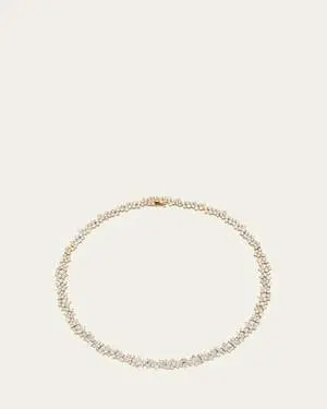 SYDNEY EVAN 18k Yellow Gold Wide Cocktail Diamond Eternity Necklace