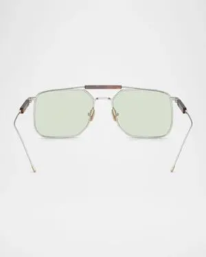 Brunello Cucinelli Brunello Cucinelli Square Sunglasses Silver