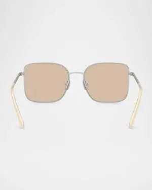 Brunello Cucinelli Rectangular Sunglasses - Silver