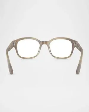Brunello Cucinelli Bc3010 Square Frame Eyeglasses - Beige