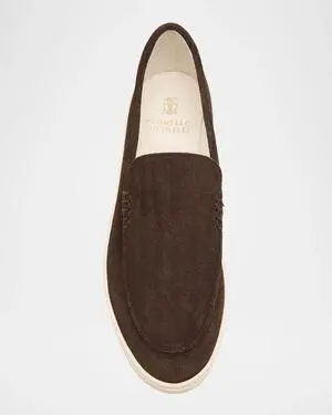 Brunello Cucinelli Hybrid Venetian Slip-ons - Dark Brown