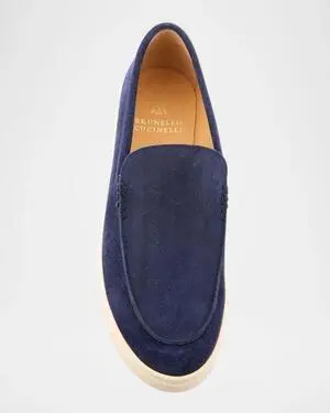 Brunello Cucinelli Hybrid Venetian Slip-ons - Navy