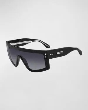 Isabel Marant Isabel Marant Flat-Top Shield Sunglasses - Black