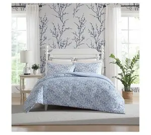 Laura Ashley Quartet Blue Twin Comforter Sham Set - One-color