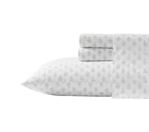 Laura Ashley Francesca Grey-white Twin Sheet Se T - One-color