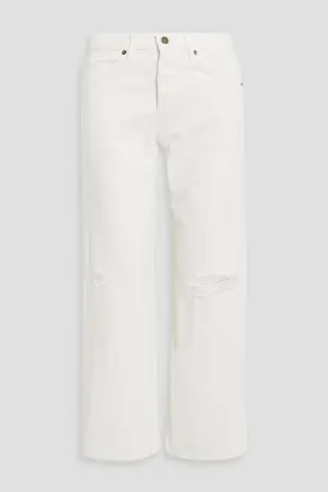 NILI LOTAN Violette Cropped Straight-leg Jeans - Ivory