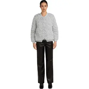 GOBI MONGOLIAN CASHMERE Loop-stitch Cashmere Cardigan - Silver Birch