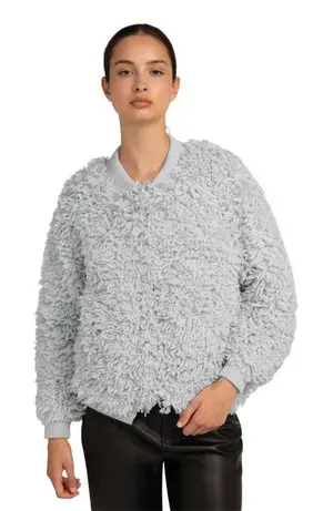 GOBI MONGOLIAN CASHMERE Loop-stitch Cashmere Cardigan - Silver Birch