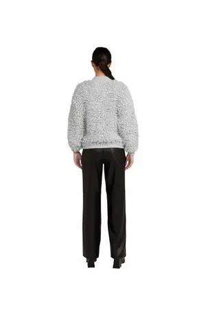 GOBI MONGOLIAN CASHMERE Loop-stitch Cashmere Cardigan - Silver Birch