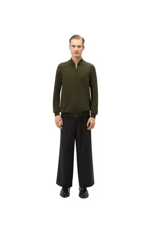 Gobi Cashmere Cashmere Full-Zip Cardigan Capulet Olive