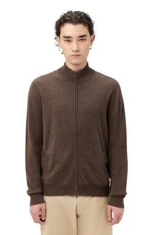 GOBI MONGOLIAN CASHMERE Cashmere Full-zip Cardigan - Cocoa
