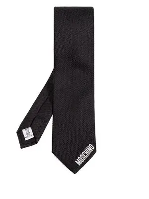 Moschino Silk Neck Tie - Black