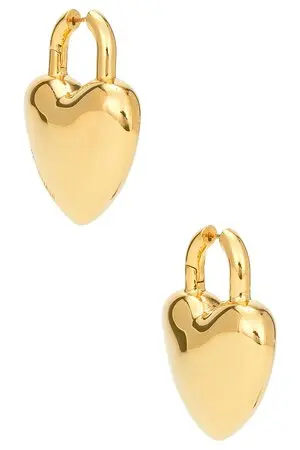 Balenciaga Minnie Xl Heart Earrings - Shiny Gold